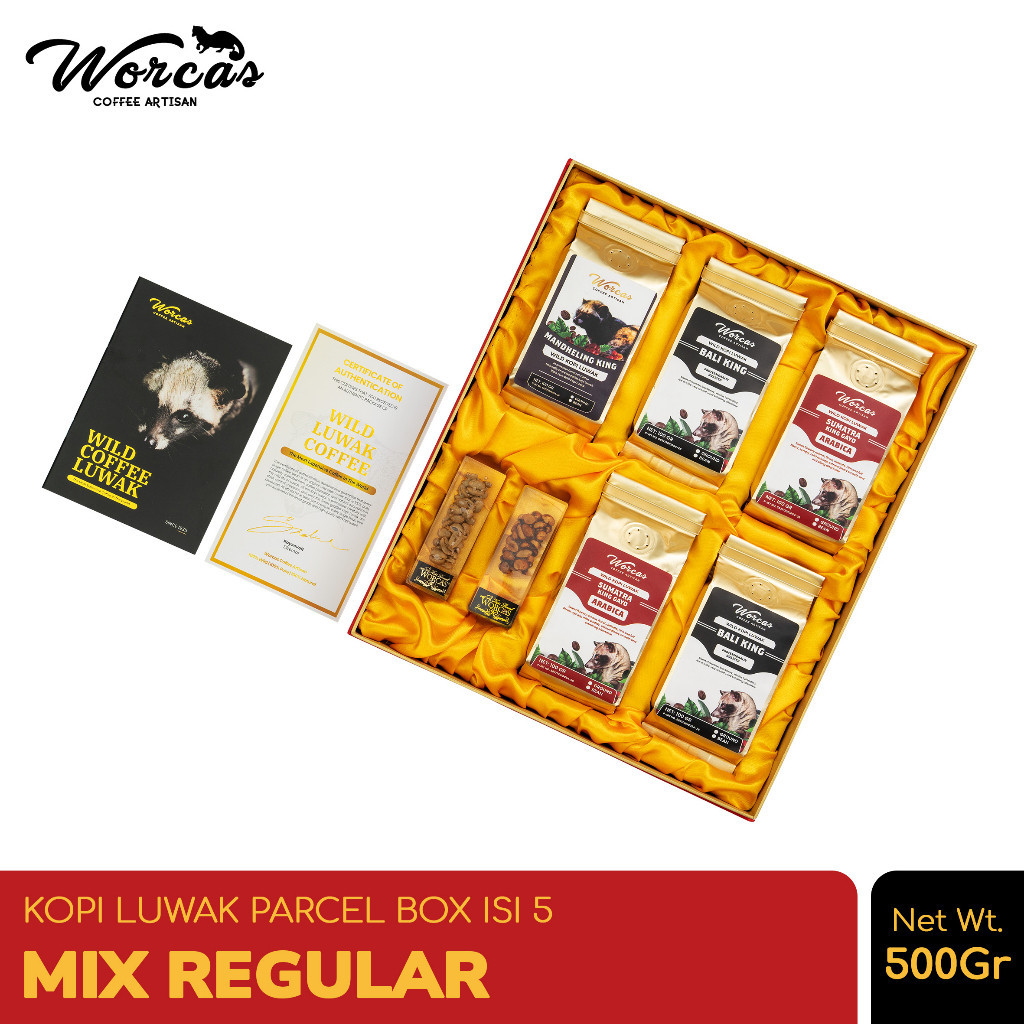 Worcas Wild Luwak Coffee Package of 5 Regular Mix - Parcel Box | Shopee ...