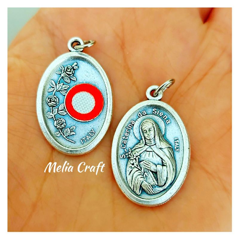St Katarina Siena Medal - St Catherine of Siena Medal with Relic ...
