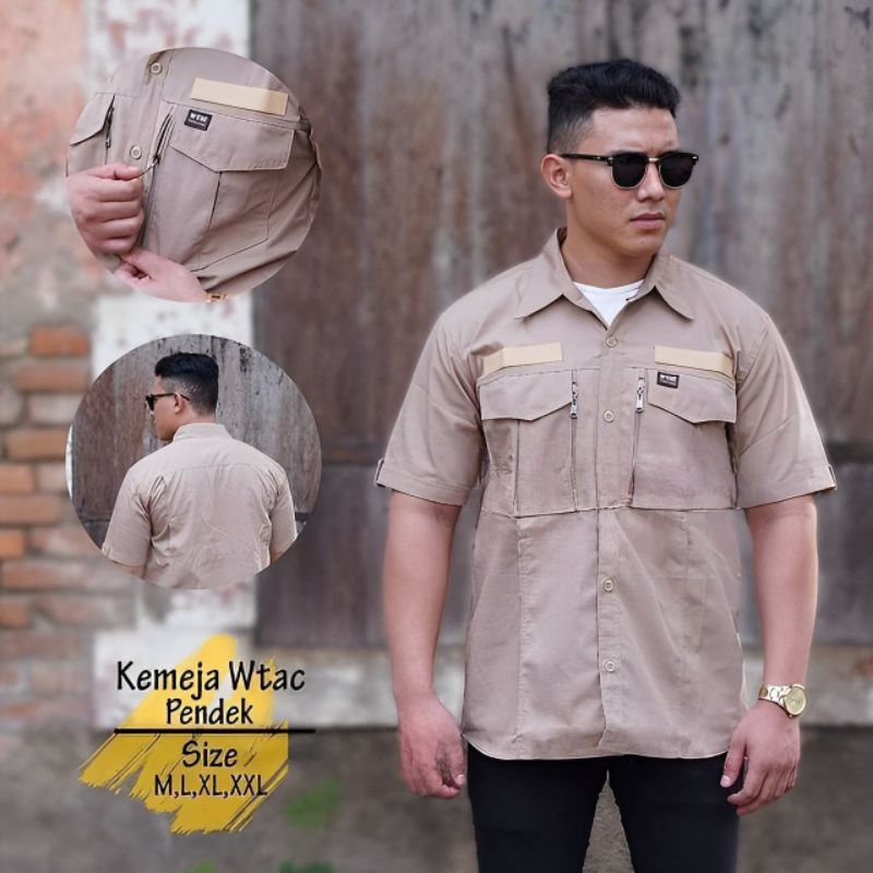 KEMEJA Pdl outdor Short Sleeve tactical Shirt For Work | Shopee Malaysia