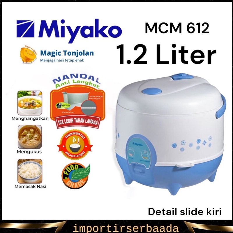 Imp- MIYAKO RICE COOKER / MAGIC COM MCM612 / MCM 612 / MCM-612 (1,2 ...