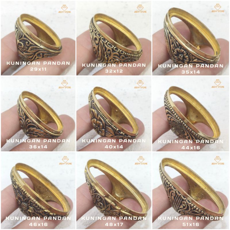 Retail CARVED PANDAN SARI BRASS RING | Shopee Malaysia