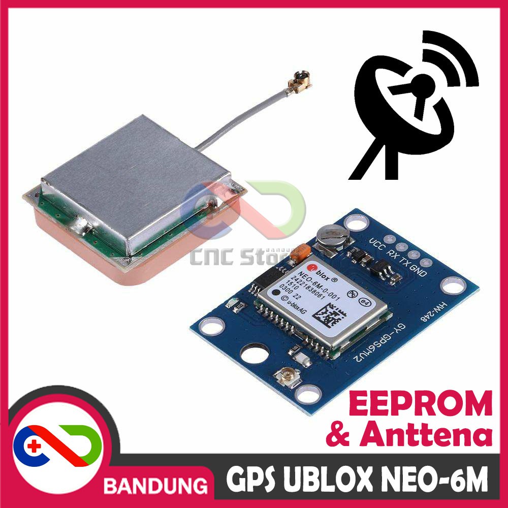 Gps UBLOX NEO-6M GY-NEO6MV2 WITH EEPROM & ANTENNA MODULE | Shopee Malaysia