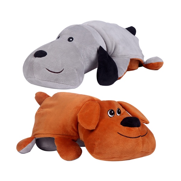 Miniso Stuffed Plush Toy 2-in-1 38CM(Brown Dog&Grey Dog) | Shopee Malaysia