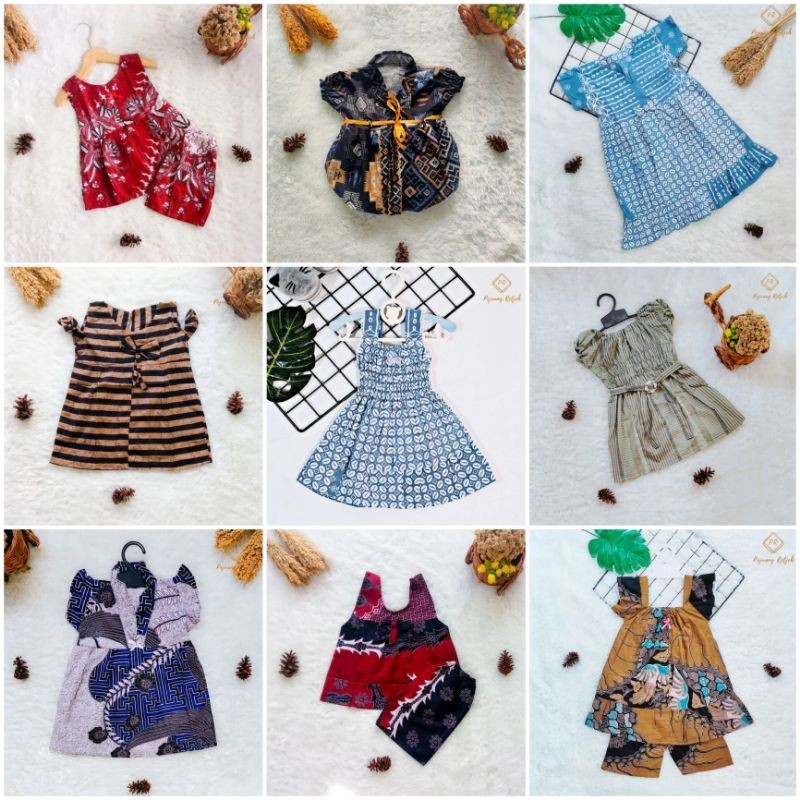 KATUN Package Of 10pcs Girls Clothes Cotton BATIK Material Beautiful ...