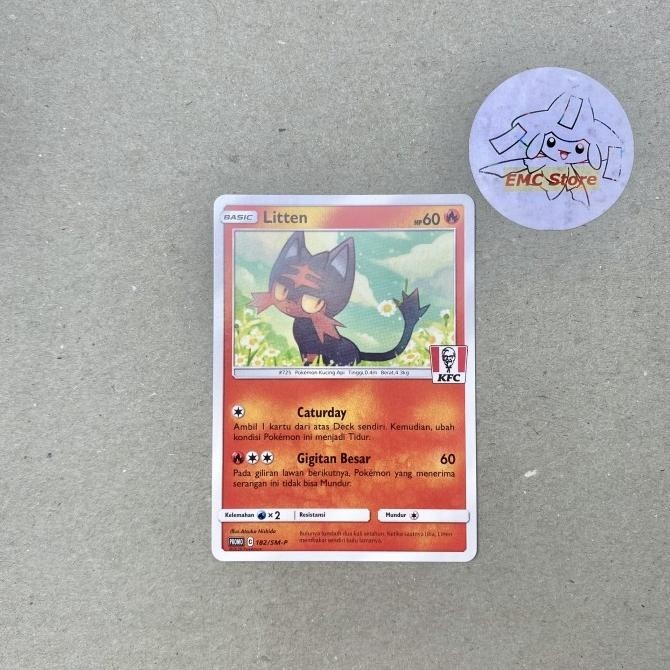 Pokemon TCG Indonesia - Litten KFC | Shopee Malaysia