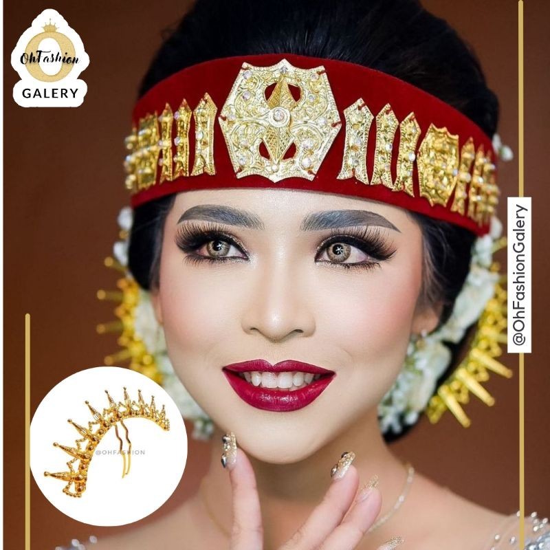 REPLIKA Ohfashion Gold Gondang Bun Skewer Gold Replica Batak Hair Bun ...