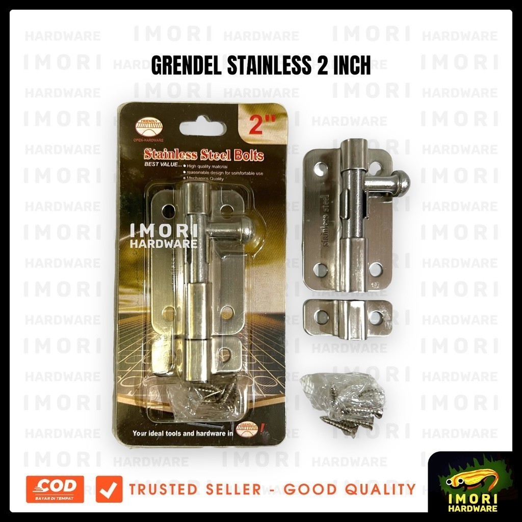 Friendly 2" inch Stainless Grendel Locking Slot Latch Door Lock Window ...
