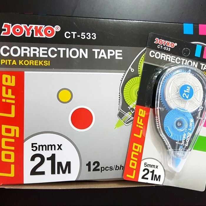 Correction Tape Joyko Ct-533 5Mm X 21M Tip Ex Paper (Per Dozen ...