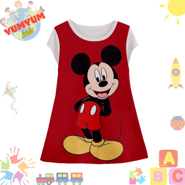 Mickey Mouse Girls Dress v5 Women's Tunic Disney Mickey Mouse 3D ...