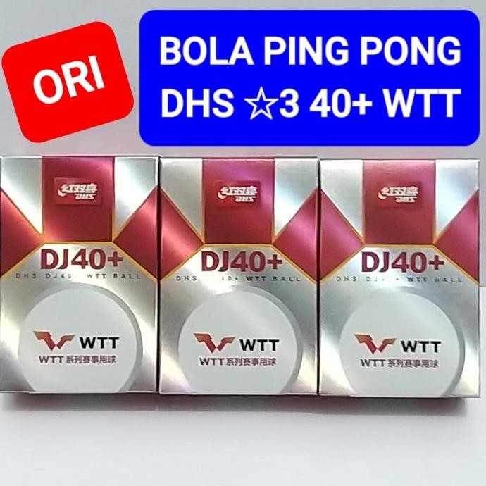 Dhs DJ40+ 3 Star WTT Official 2021 Ping Pong Ball - ORIGINAL LS | Shopee Malaysia
