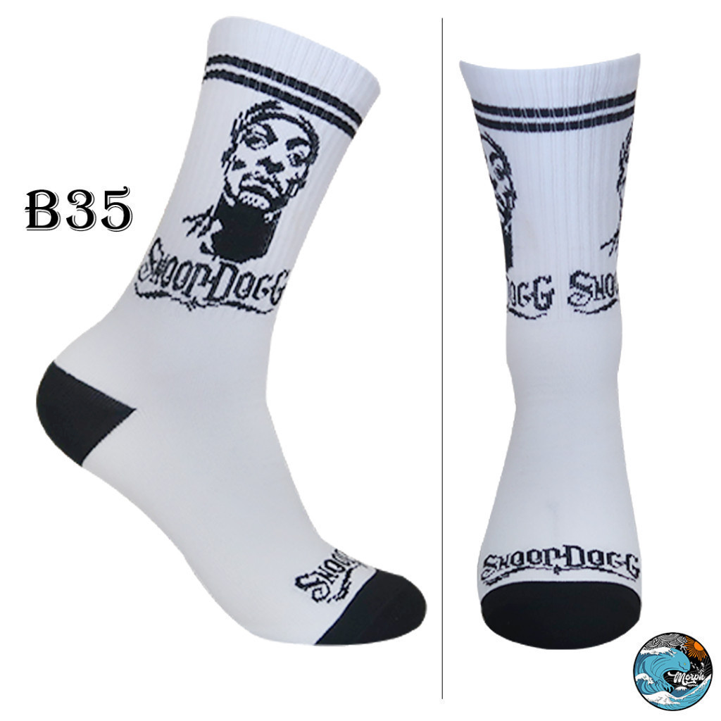 Oldschool Socks - SnoopDog Face Band Motif Music Socks - 4LAYER YARN ...