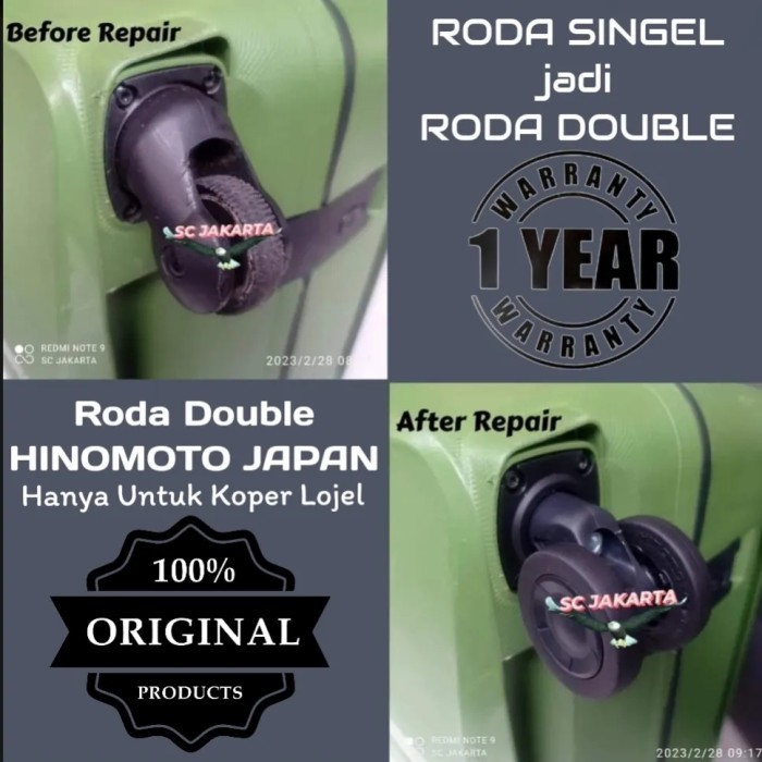Latest Lojel Suitcase Wheels from SINGEL to DOUBLE, Original Japan ...