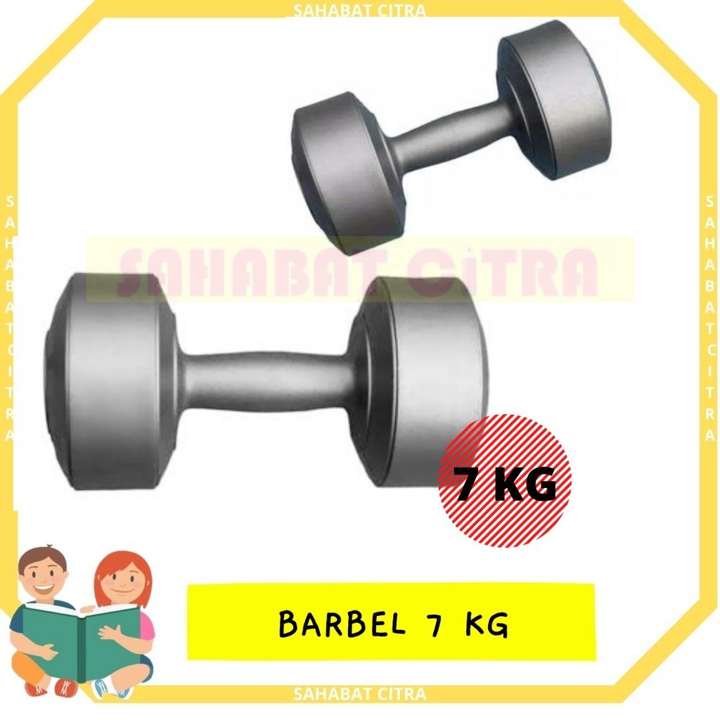 Barbell WEIGHT LIFTING TOOL / PLASTIC DUMBELL 7 KG ᅪ | Shopee Malaysia