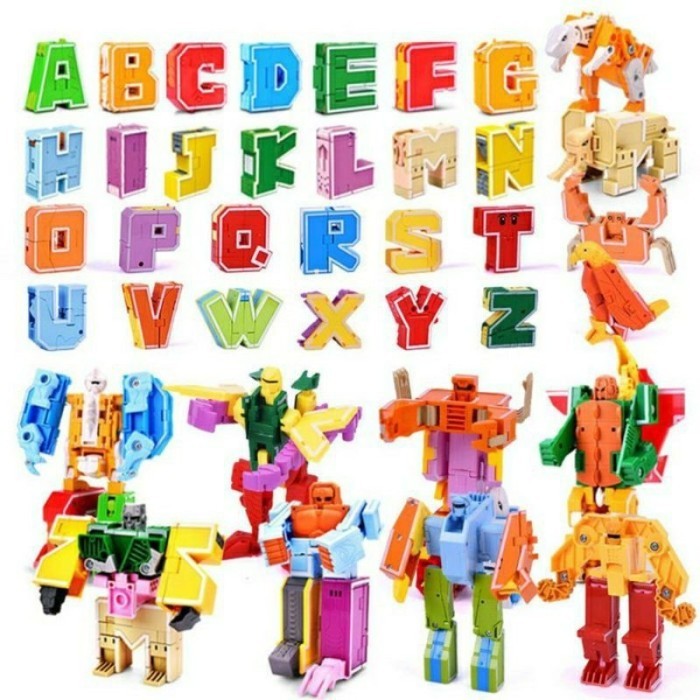 Megabotz Children's Toy Alphabet Robot Letter Transformation | Shopee ...