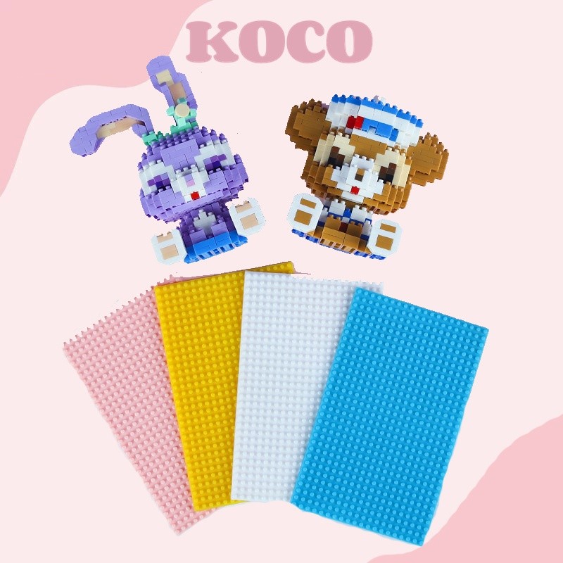 Koco 12.7*8 Point Building Block Base Plate Dots Toy Building Block DIY ...