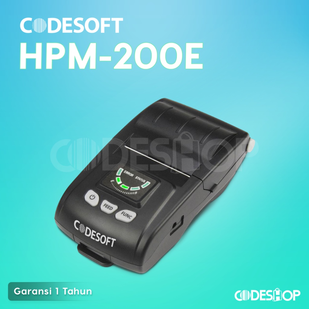 Portable thermal printer CODESOFT HPM 200 mini portable barcode printer ...