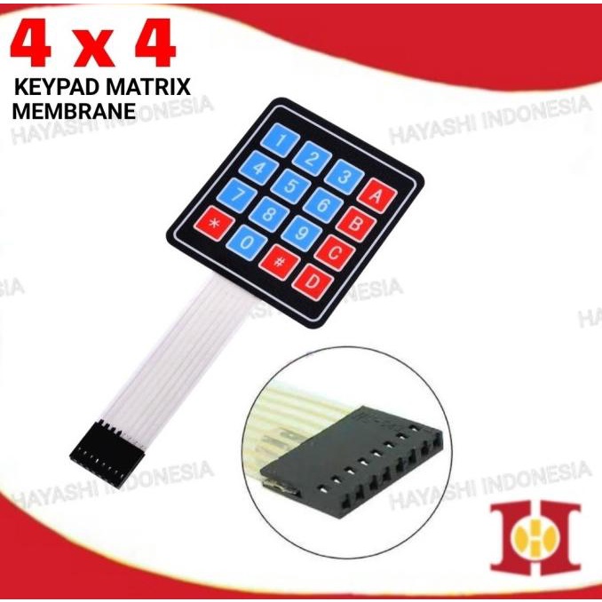 Keypad Membrane 4x4 Matrix Arduino 4x4 Input Key Pad Membrane Shopee