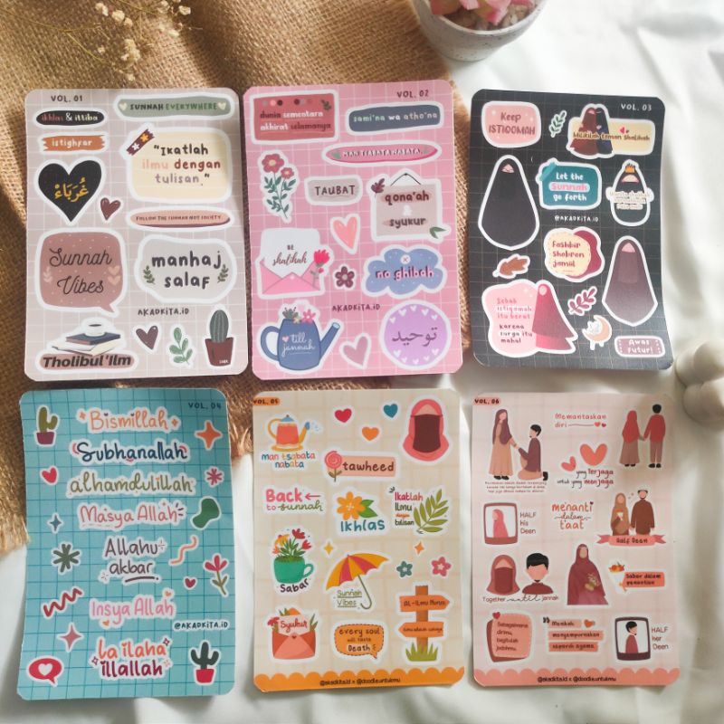 Sticker Sheet Tumblr Paste Hp Manhaj Salaf Muslimah Islami Waterproof ...
