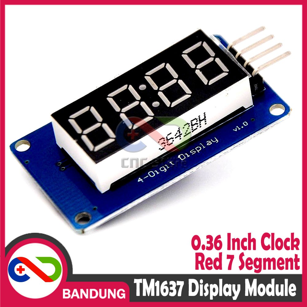 Tm1637 DISPLAY MODULE FOR ARDUINO 7 SEGMENT 0.36INCH CLOCK RED 4 DIGIT ...