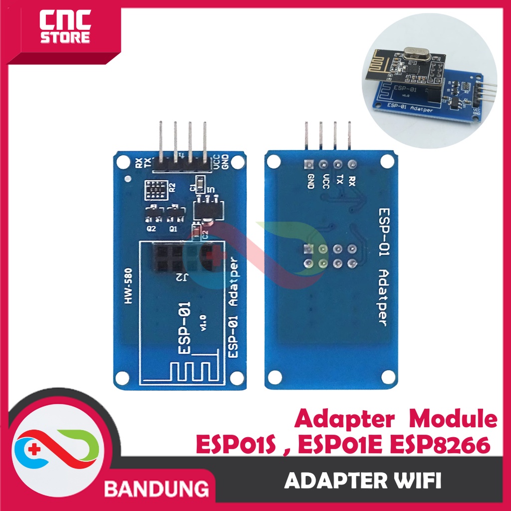 Adapter ESP-01 ESP-01S ESP8266 WIRELESS ADAPTER WiFi MODULE ESP01 3.3V ...
