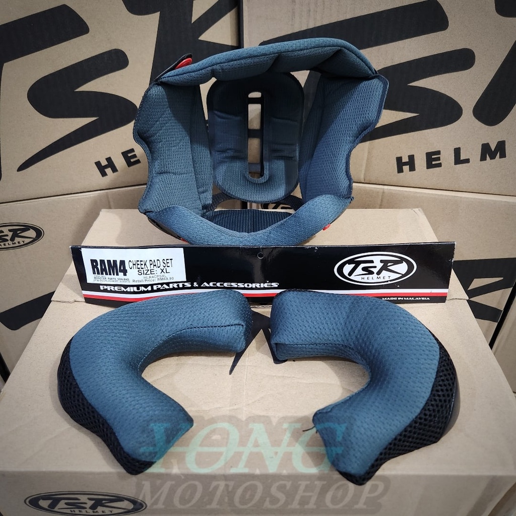 Tsr Helmet Foam Cheek Pad RAM 4 SET ORIGINAL 100% PREMIUM PARTS ...