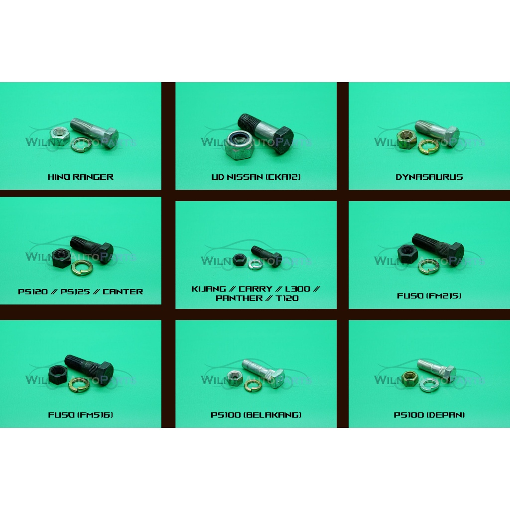 Wilny AUTOPARTS Coupling bolts / joint bolts / Dynasaurus Hino Ranger ...