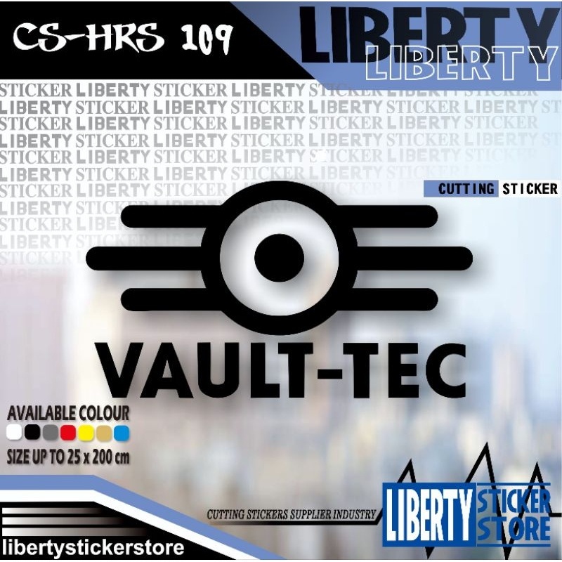 Cutting sticker fallout vault tec logo l Cutting sticker fallout vault ...