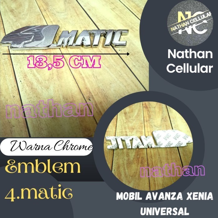 Avanza Xenia 4Matic Car Logo Emblem 4Matic Logo Sticker Matic Limited ...