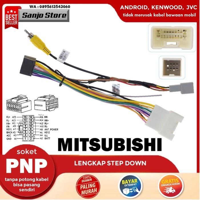 Audio Cable PNP Head Unit Socket Android Xpander New Livina Step Down ...