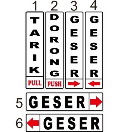 Push Pull Stickers, Sliding Stickers, Push Stickers, Door Stickers Door ...