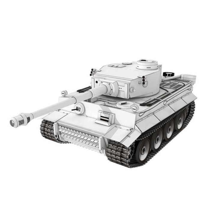 Diy papercraft wwii tiger i white Zenyang2 tank Pattern Paper Sheet ...