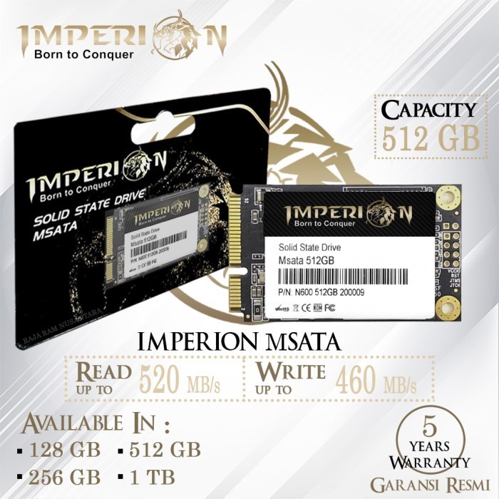 Ssd MSATA IMPERION 512GB Official Warranty 5 Years SSD MSATA 512GB ...