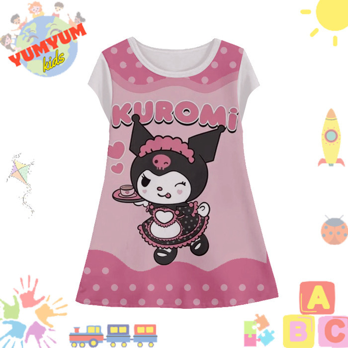 Girls' Dress Kuromi v3 Women's Tunic Animated Film Cartoon Kuromi 3D ...