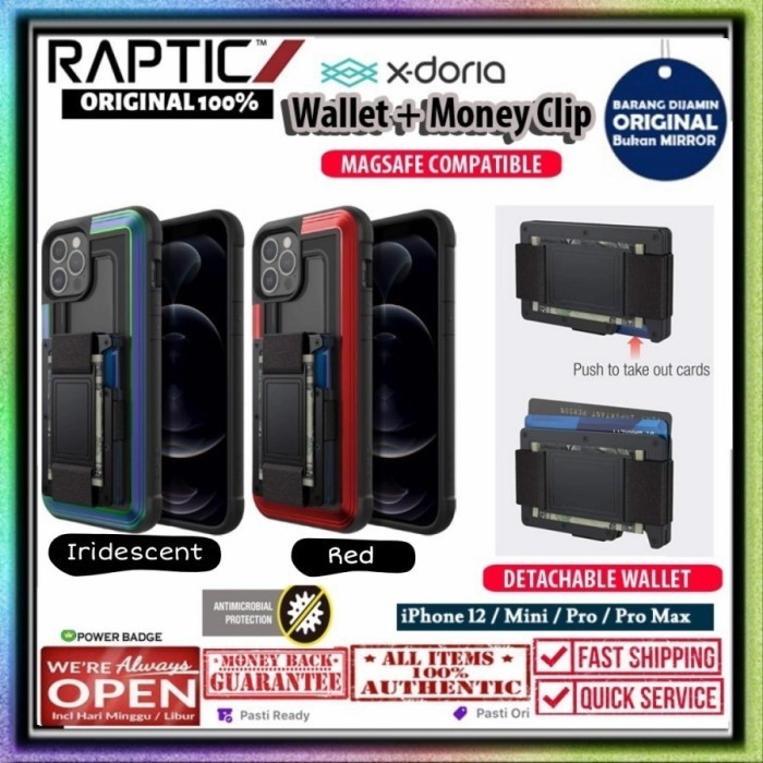 Case iPhone 12 Pro Max 12 Pro X-DORIA RAPTIC Wallet XDORIA (Up 12Card ...