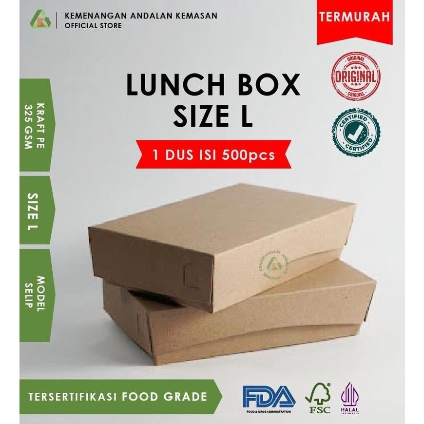 Pk32 Lunch Box Size L, M, Sb (Contains 500 Pcs) Food Grade Laminated ...