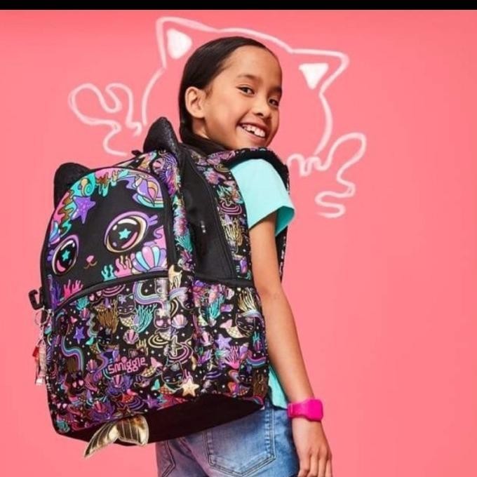 [New] Smiggle Black Cat Backpack / Smiggle Cat Black Backpack Kado ...