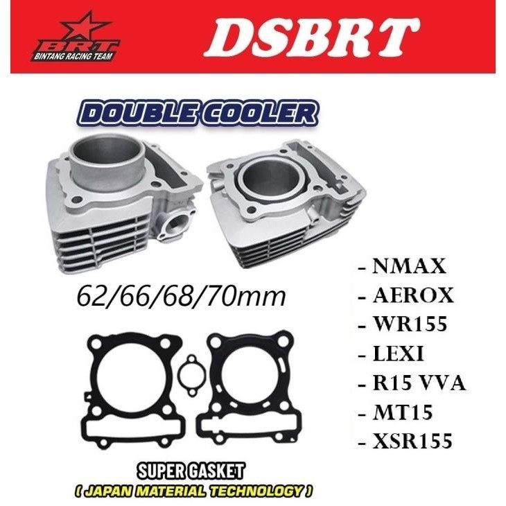Block BRT CAST DOUBLE COOLER NMAX AEROX R15 V3 WR155 XSR MT WR 155 LEXI ...