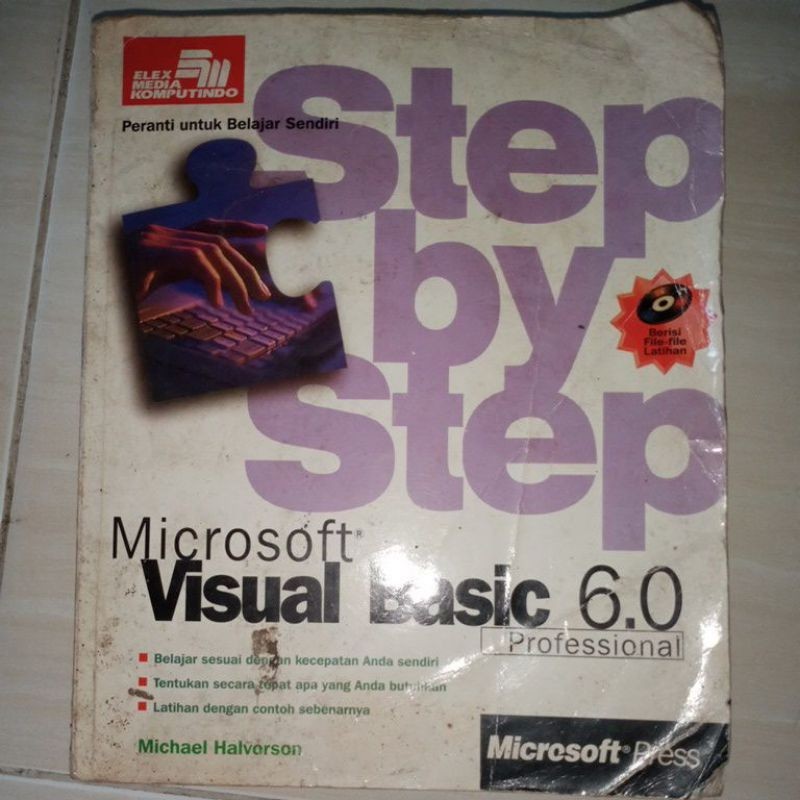 Step by step Book Microsoft visual basic 6.0 Elex media Komputindo Michael halvorson | Shopee ...