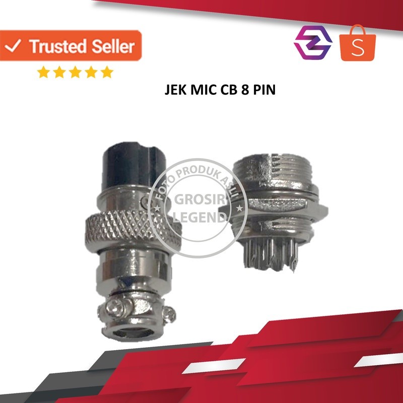 Connector Connector Jack jak jek mic cb 8 pin Iron | Shopee Malaysia