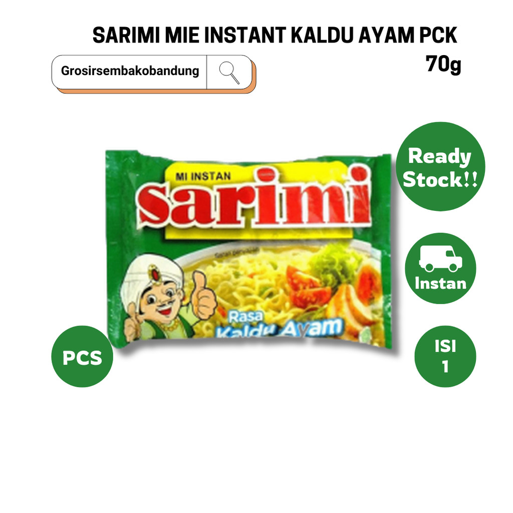 Sarimi INSTANT NOODLES PCK CHICKEN BROTH 70g - 1 Pcs - Bandung City ...