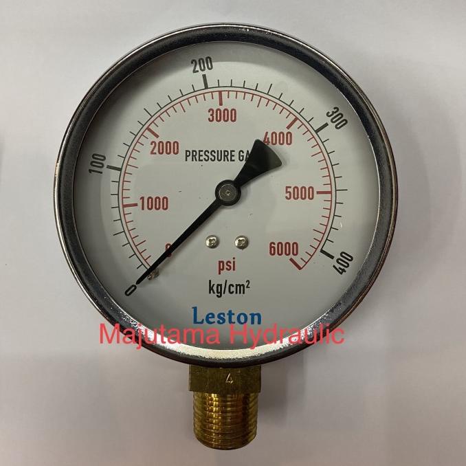 Pressure gauge//manometer 4 inch 400 bar(kg/cm2)black steel Ransburg ...