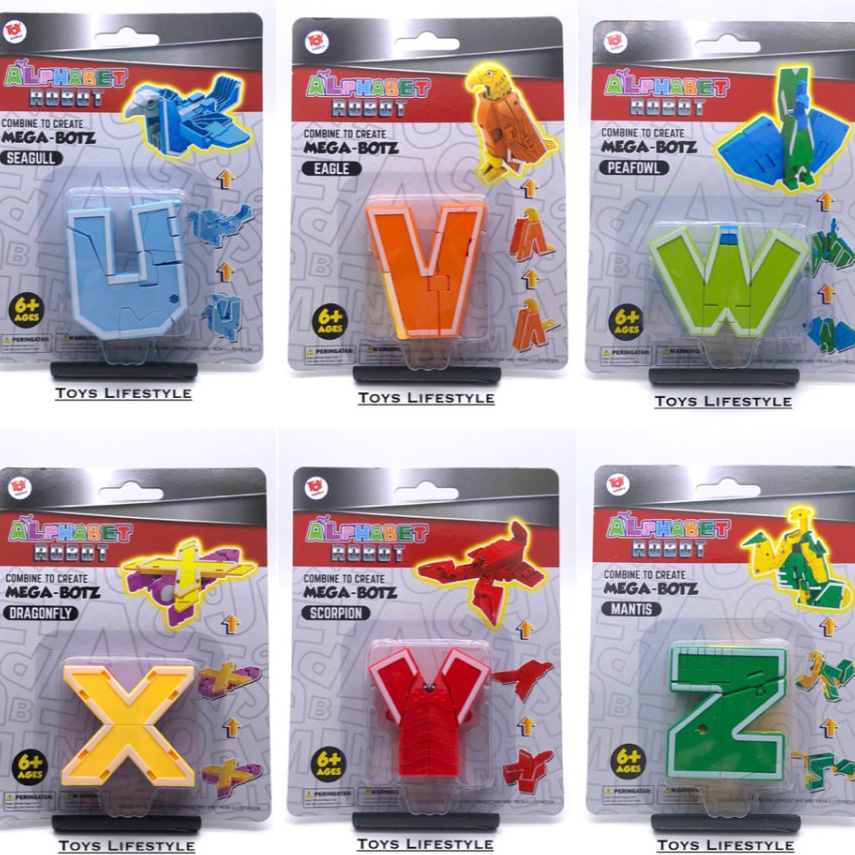 Educational Toys Toy Addict Alphabet Letters Robot Mega Botz (U-Z) b ...