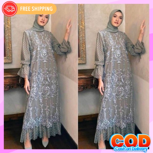 Simple Simple Mother's Dress Dreas Party Syari Games Aesthetic Import ...