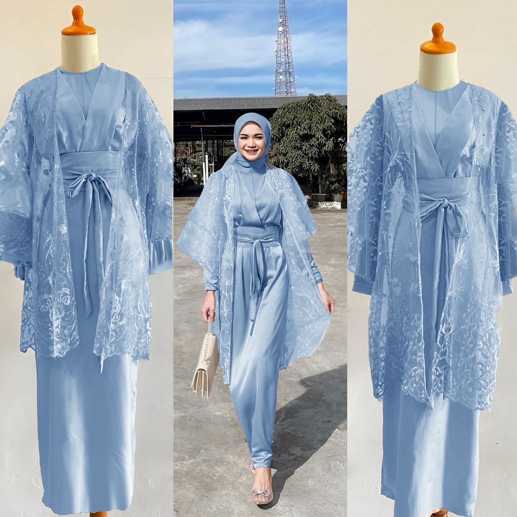Maxi gamis Brocade gamis Women muslim gamis gamis 2in1 luciana | Shopee ...