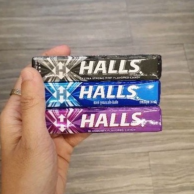 Halls candy per EXTRA STRONG/ MENTHOLYPUS / BLUEBERRY flavor variant ...