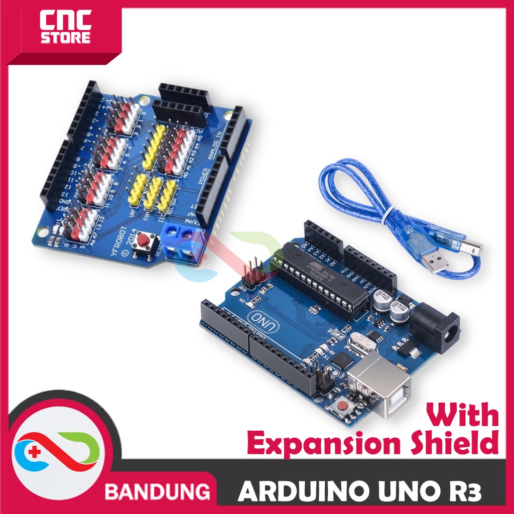 Arduino UNO R3 ATMEGA328P ATMEGA 16U2 PLUS EXPANSION SHIELD | Shopee Malaysia