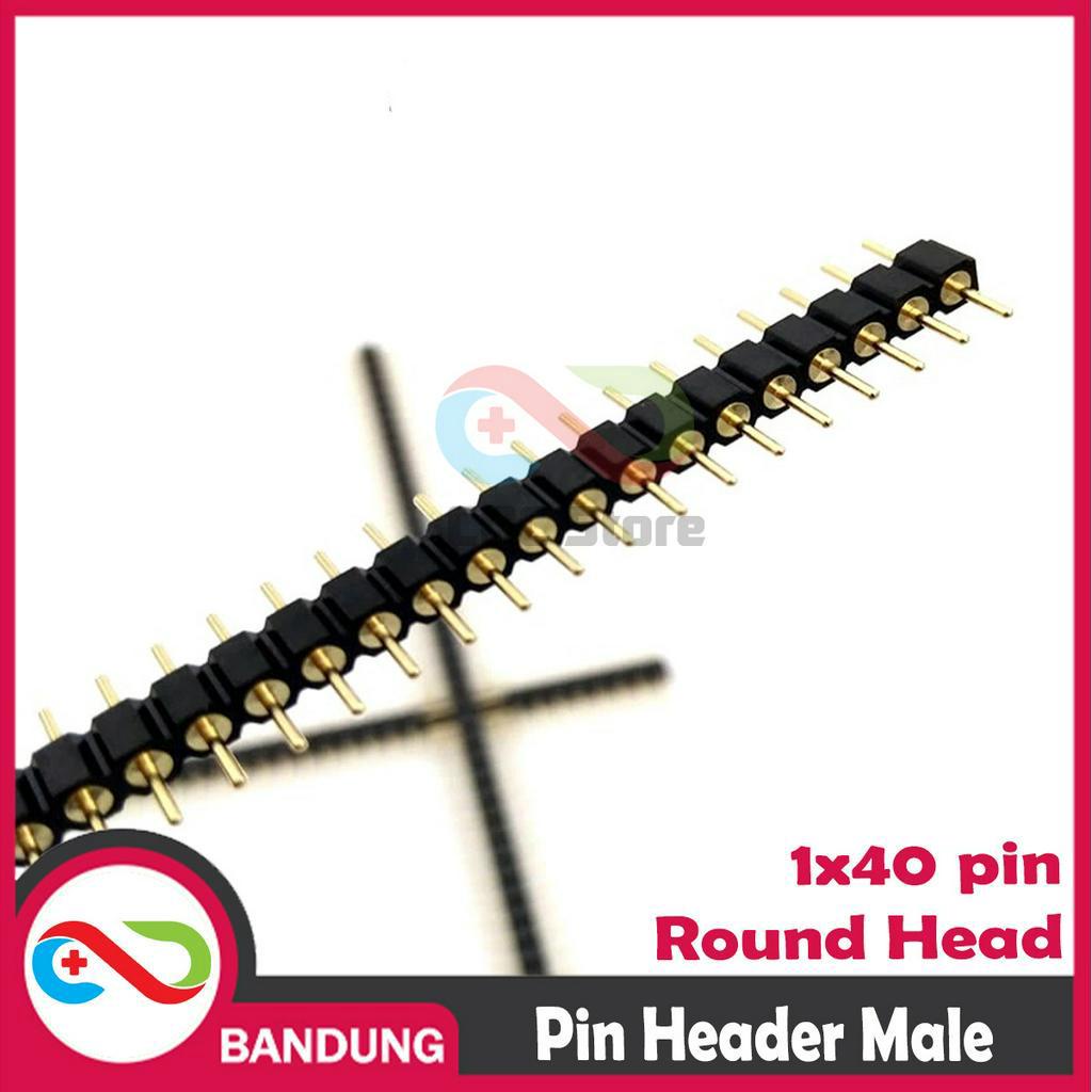 Pin HEADER MALE ROUND HEAD SINGLE ROW 1X40 2.54MM | Shopee Malaysia