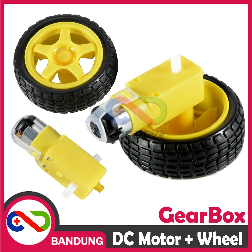 Dc GEAR BOX MOTORCYCLE WHEELS SET SMART CAR 1:48 DIY ARDUINO RASPBERRY ...