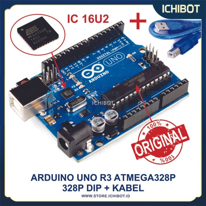 Arduino Uno R3 Atmega328p 328p Dip 16u2 Serial Uno Shopee Malaysia