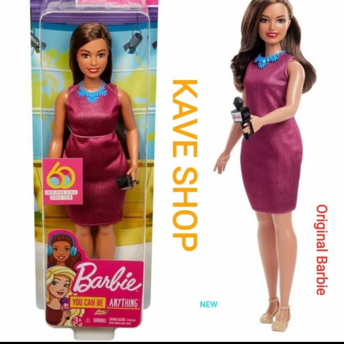 Barbie original MATTEL : News Anchor - Reporter Barbie Doll | Shopee ...